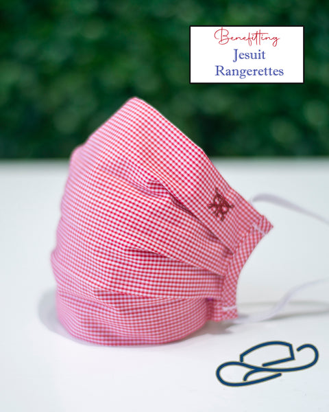 Jesuit Rangerettes Red and White Safety Mask – Double R Brand - Dallas