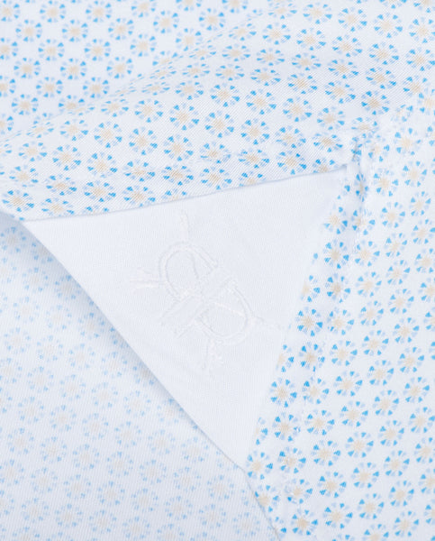 Tunic Shirt - White with Sun Print Women's Popover Blouse by Double R ...